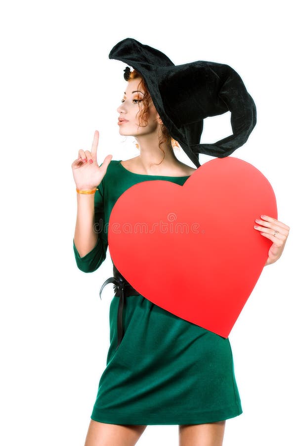 Heart and witch stock image. Image of magician, halloween - 33702593