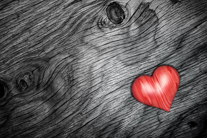 Heart Wood on Wooden Floor - 3D Render Stock Illustration ...