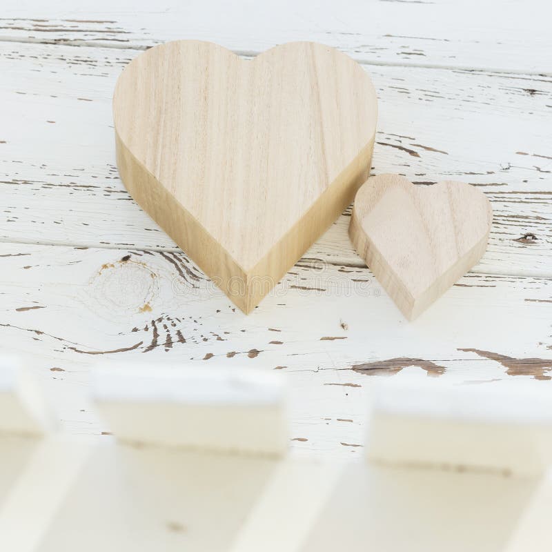 Heart Wooden Box on White Wood Stock Image - Image of celebration, case ...