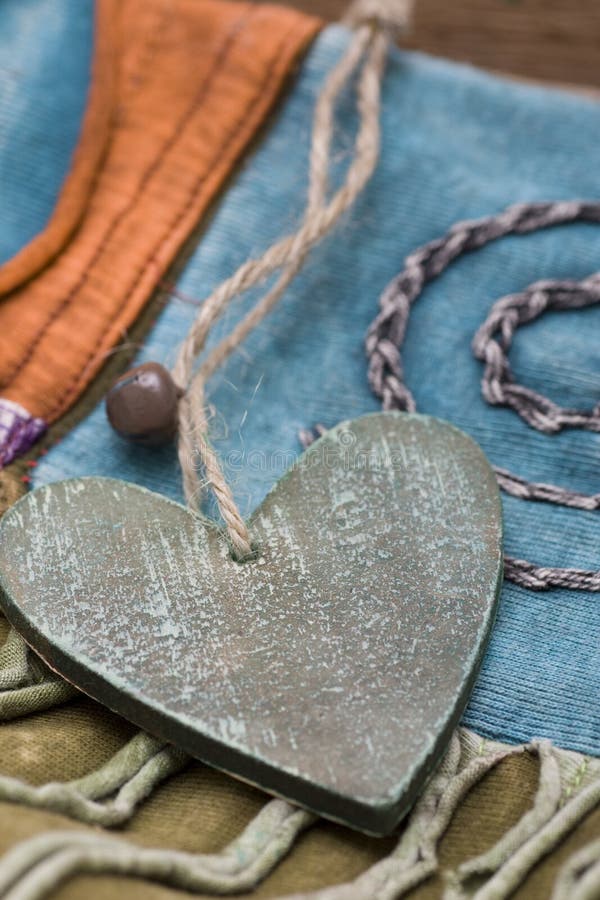 Heart From Wooden In Country-style Stock Photo - Image of deco, orange ...