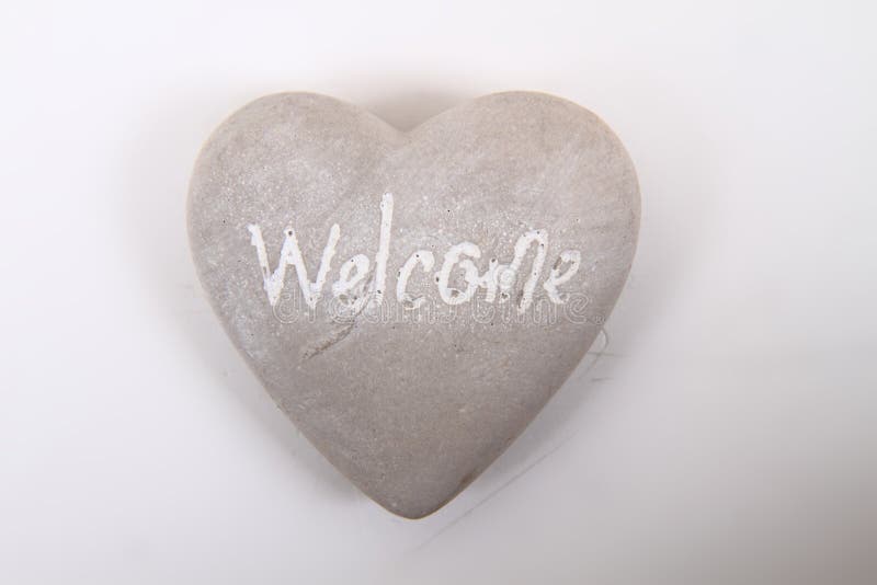 Heart with word welcome stock photo. Image of romance - 38787614