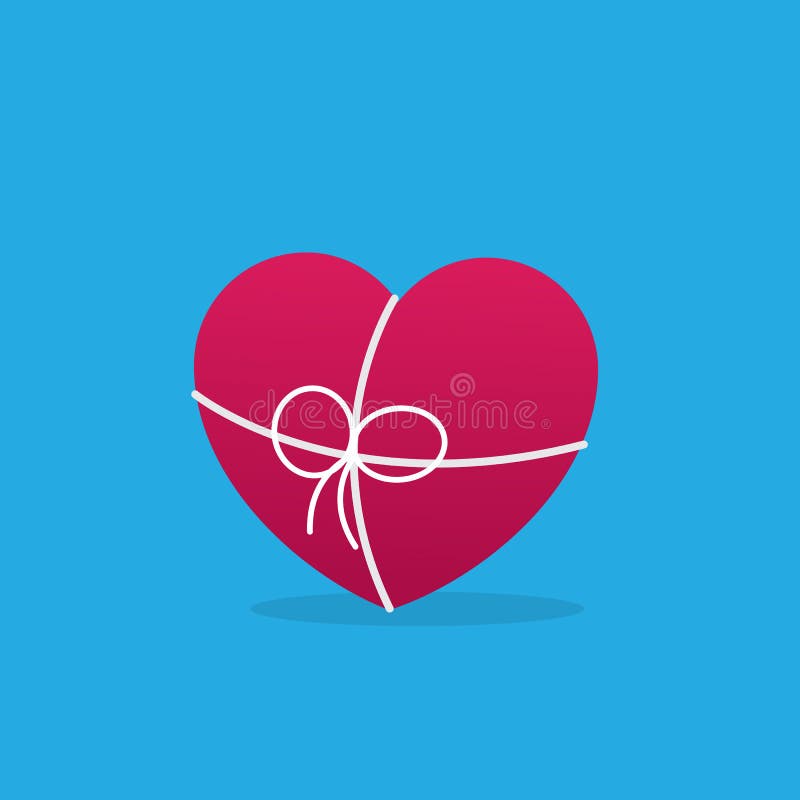 Heart Wrapped String stock vector. Illustration of cute - 42629847