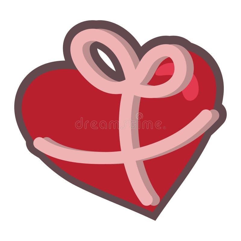 Heart Wrapped. Vector Illustration Decorative Design Stock Vector ...