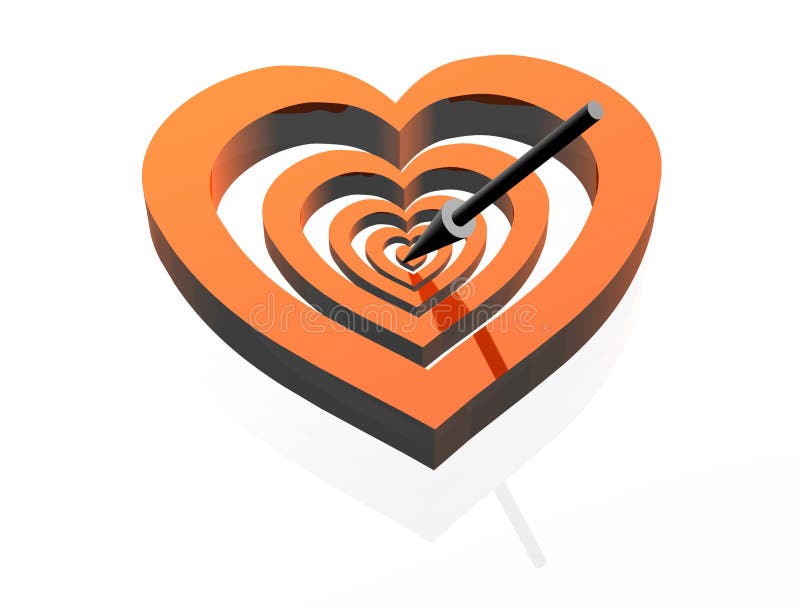 Heart1 stock illustration. Illustration of woman, dart - 10968834