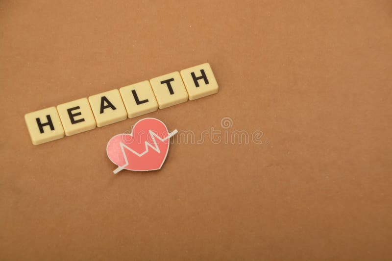 Heartbeat and Alphabet Letters with Text HEALTH Stock Image - Image of ...