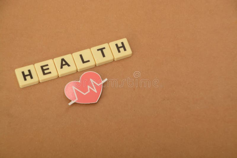 Heartbeat and Alphabet Letters with Text HEALTH Stock Photo - Image of ...