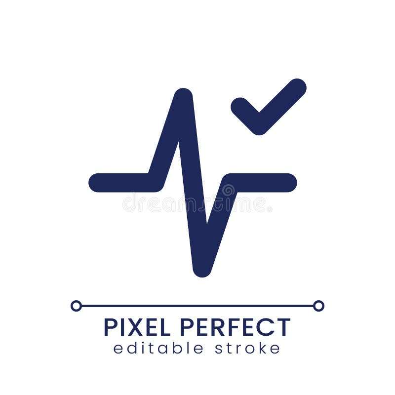 Heartbeat Animation Applying Pixel Perfect White Linear Ui Icon for Dark Theme Stock Vector ...