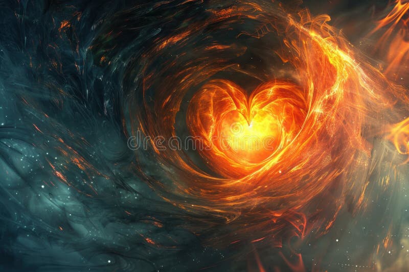 Heartbeat Concept With A Digital Waveform And A Glowing Heart