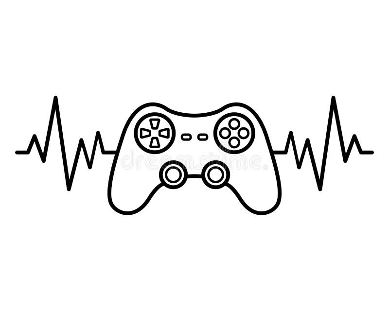 Heartbeat Game Controller. Console Icon. Vector Illustration Stock ...