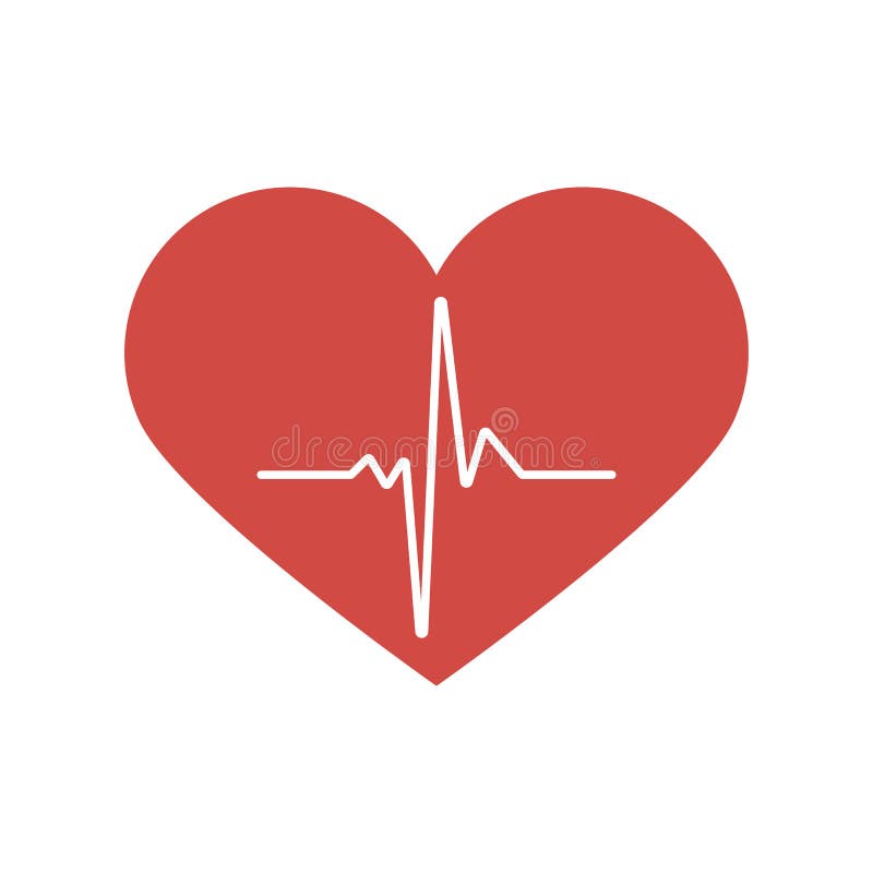 Heartbeat Heart Beat Pulse Flat Icon for Medical Apps and Websites ...