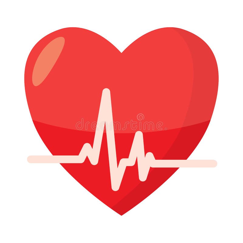 Heartbeat Icon in Cartoon Style Stock Vector - Illustration of ...