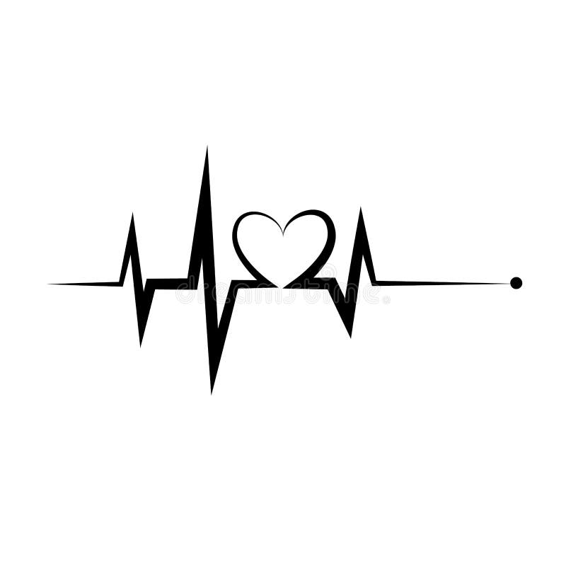 Heartbeat Icon. Electrocardiogram, Ecg or Ekg Isolated on White ...