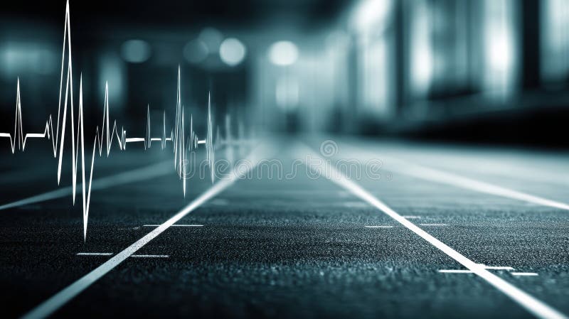 Heartbeat Line Transforms into a Running Track, Symbolizing the ...