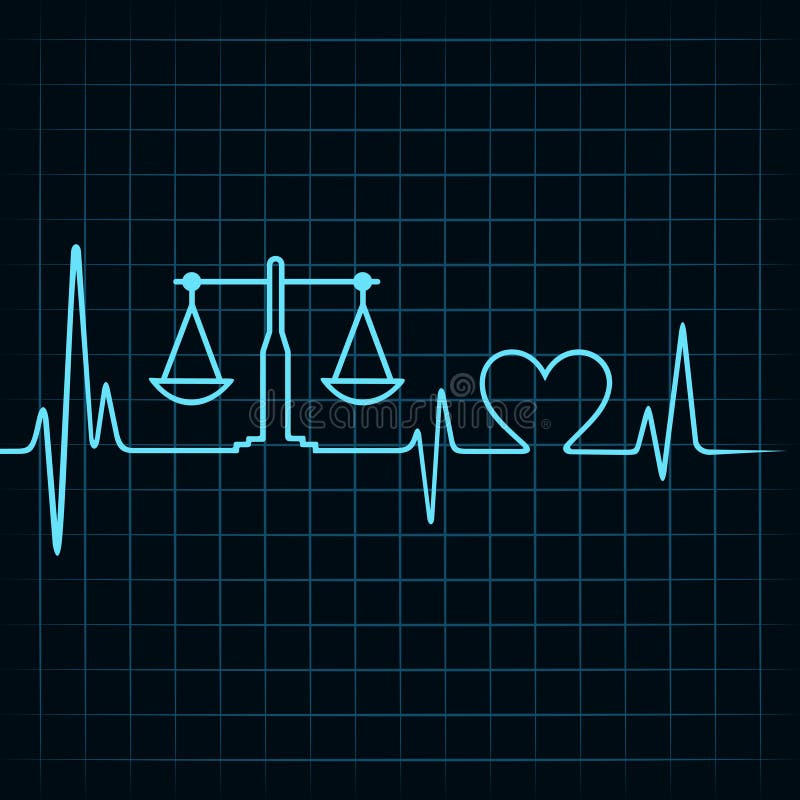 Heartbeat Make a Weighing Machine and Heart Symbol Stock Vector ...
