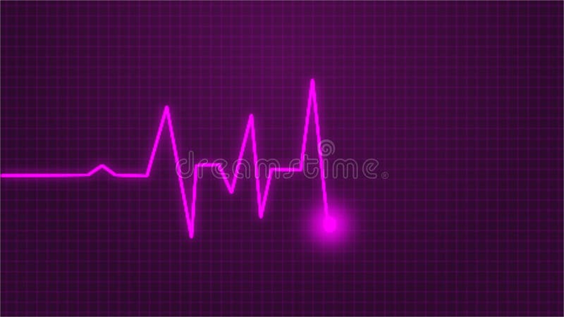 Heartbeat Pattern. Cardiogram in Blue. Electrocardiogram Stock ...