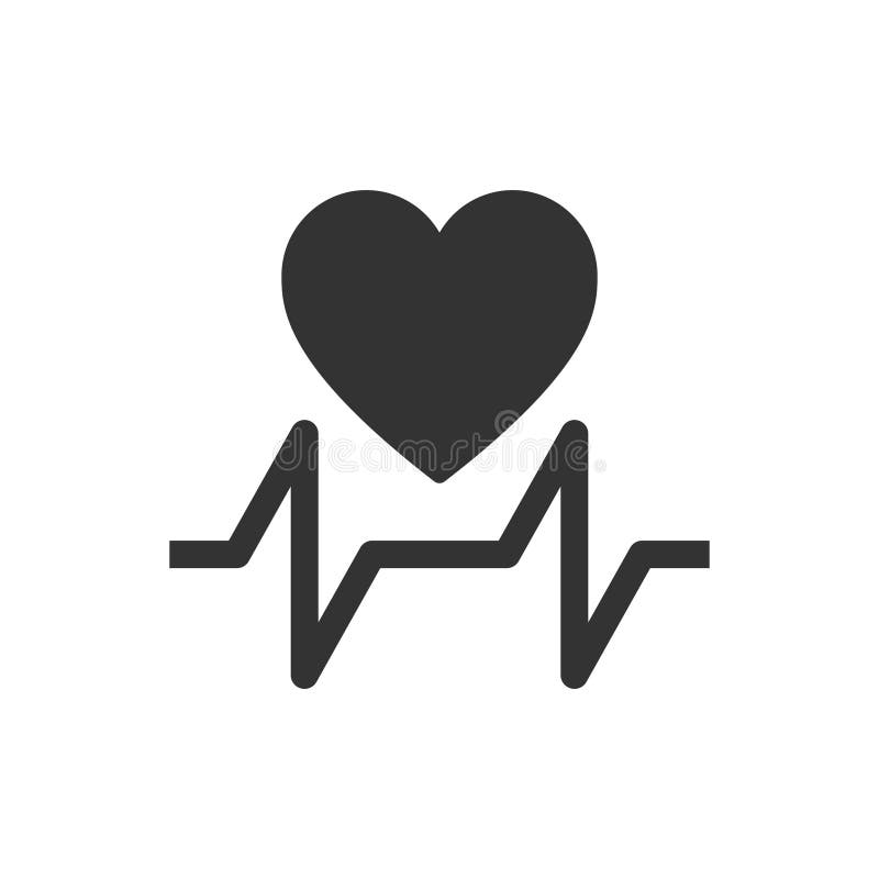 Heartbeat Pulse Icon - Cardiology Icon Stock Illustration ...