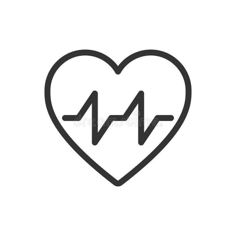 Heartbeat Pulse Icon - Cardiology Icon Stock Illustration ...