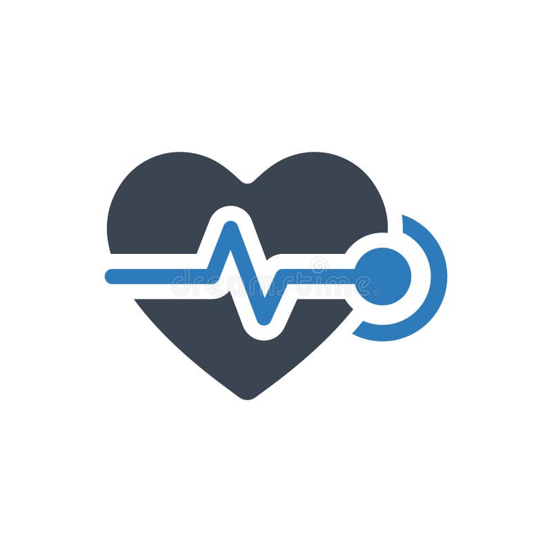 Heartbeat rate icon stock vector. Illustration of vector - 254771911