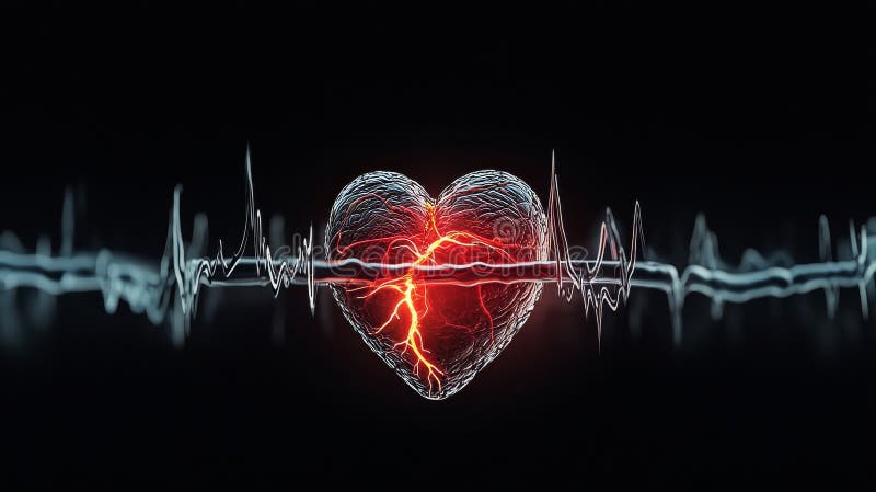 Heart Abstract Pulsing Energy Visualization Stock Photos - Free ...