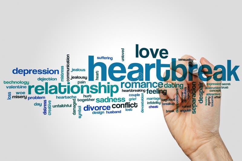 Heartbreak word cloud stock photo. Image of creative - 88379804