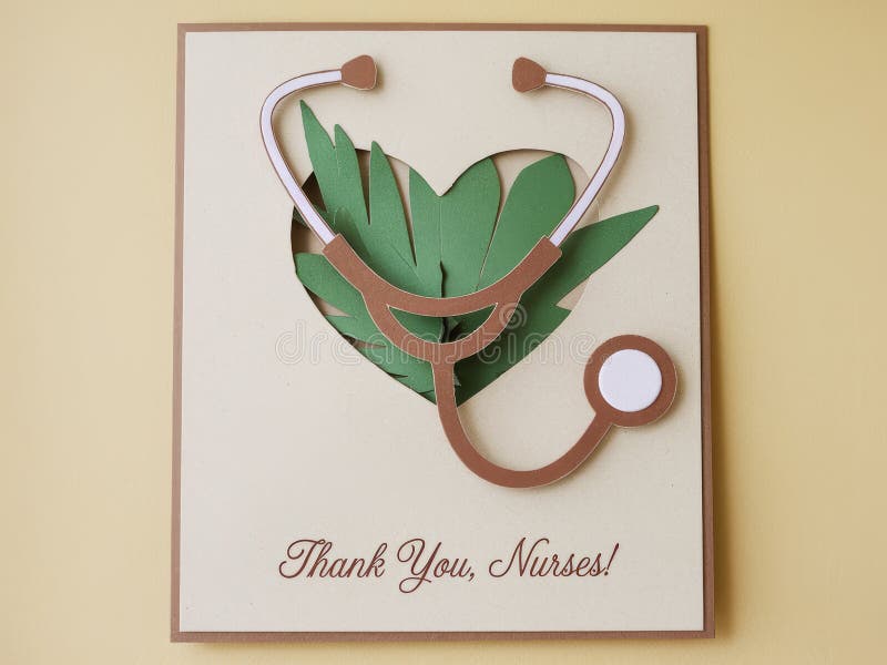 Heartfelt Appreciation Card with Stethoscope for Nurses Day Celebration ...