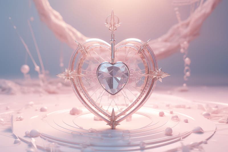 Heartfelt Compassion Compass Needle Pointing Stock Illustration ...