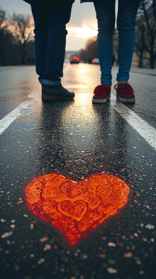Heartfelt Connection Man and Woman Stand by Heart in Budapest Stock ... Heartfelt Connection Man and Woman Stand by Heart in Budapest Stock ...