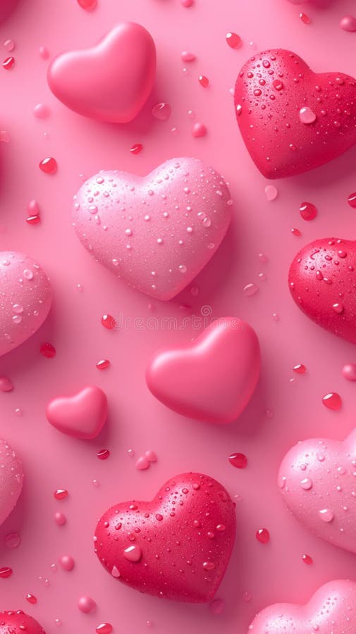 Heartfelt Design Seamless Hearts Pattern on Pink Background for ...