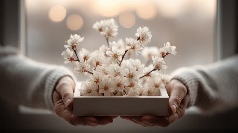 A Heartfelt Display of Spring Blossoms in a Cozy Setting Symbolizing ...