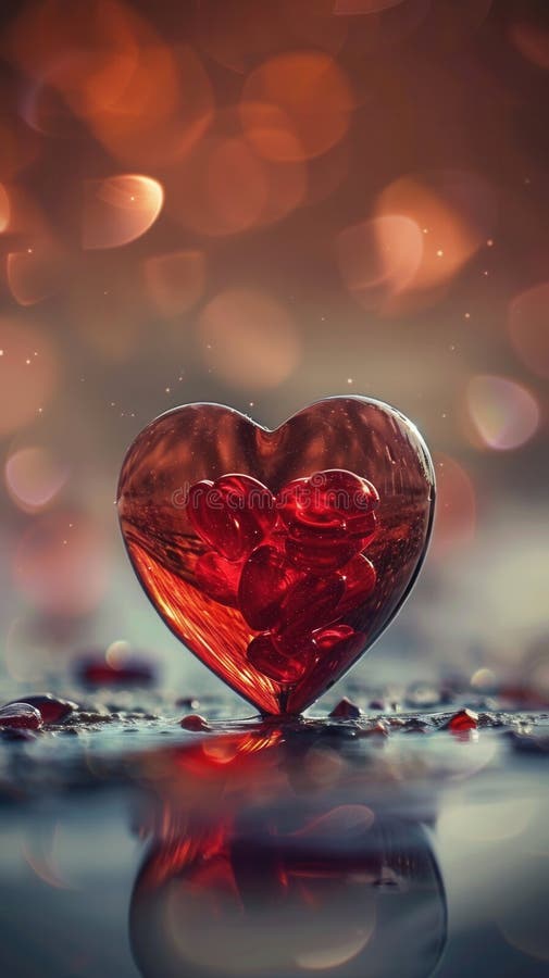 Heartfelt Love. High-detailed Plain Background with Heart Pattern Stock ...