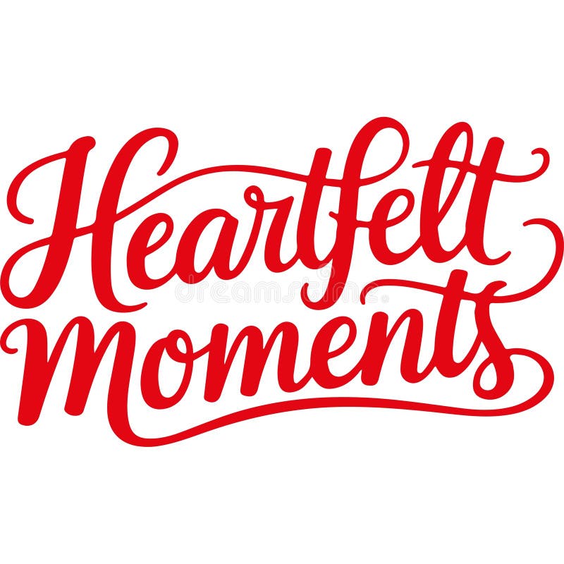 Heartfelt Moments Calligraphy Design Stock Illustration - Illustration ...