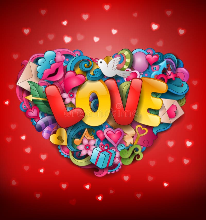 Hearth love concept stock vector. Illustration of romantic - 85657264