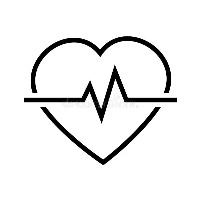 Hearth Pulse Icon Vector Design Template Stock Illustration ...