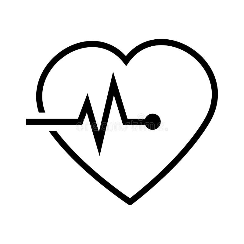 Hearth Pulse Icon Vector Design Template Stock Illustration ...