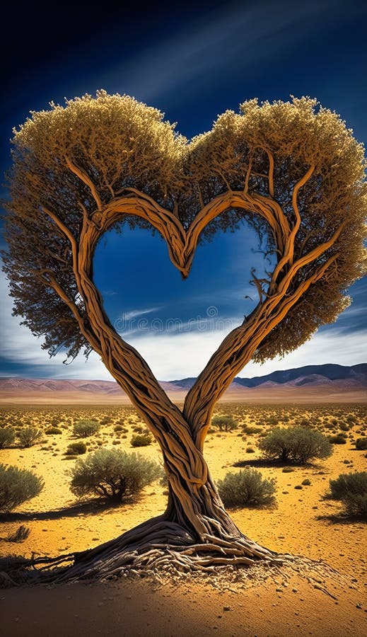 Hearth shaped tree stock illustration. Illustration of desert - 269938239