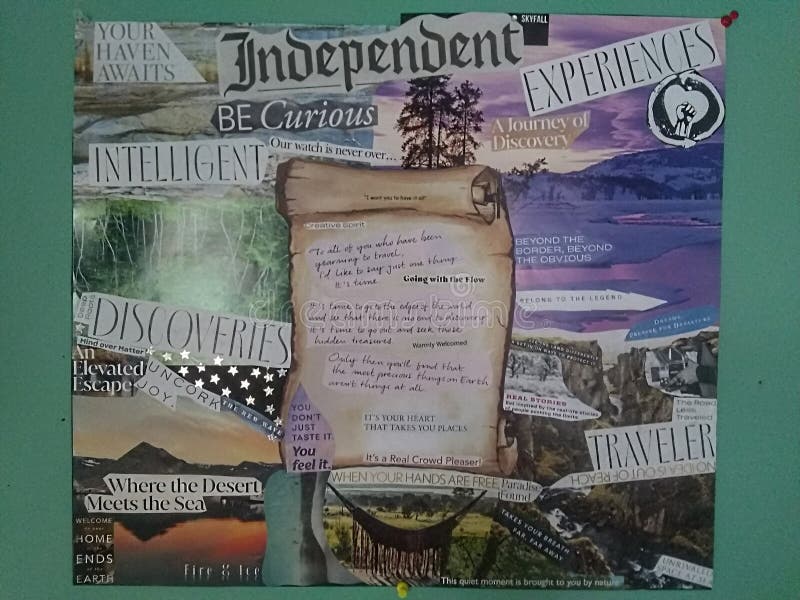 HeArtist Vision Board 2022 Nomadic Homatic Message Stock Image - Image ...