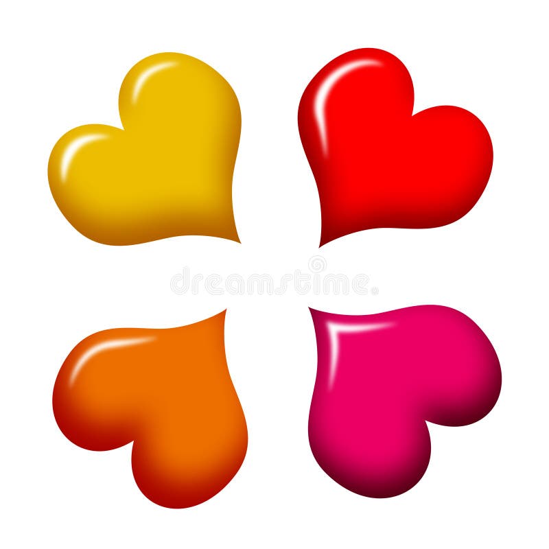 Different rotation heart. stock vector. Illustration of love - 50447881