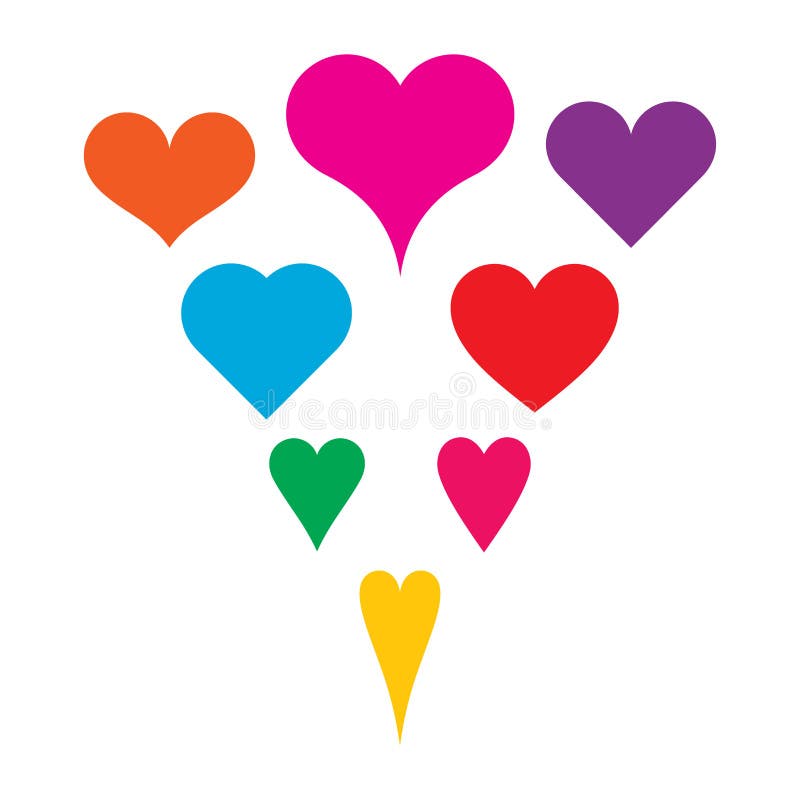 Colorful hearts vector art stock vector. Illustration of heart - 149728659
