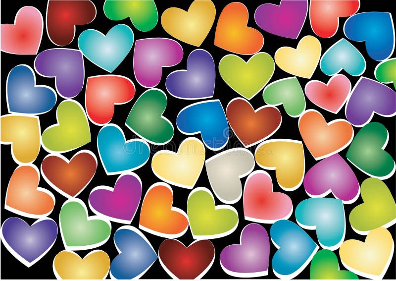 Small Colored Hearts Stock Illustrations – 750 Small Colored Hearts ...