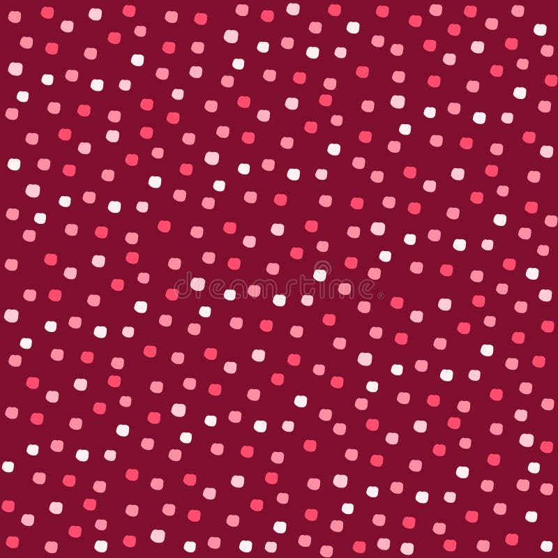 Seamless Dots Pattern with Red and Pink Dots on White and Pink ...