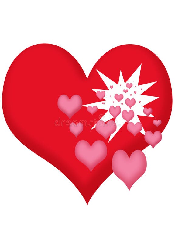 Love Hearts Exploding Stock Illustrations – 238 Love Hearts Exploding ...