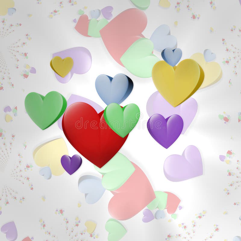 Hearts stock illustration. Illustration of happy, colorful - 38513371