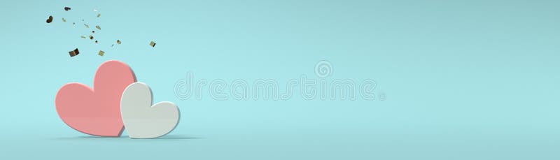 Hearts - Appreciation and Love Theme - 3D Stock Illustration ...