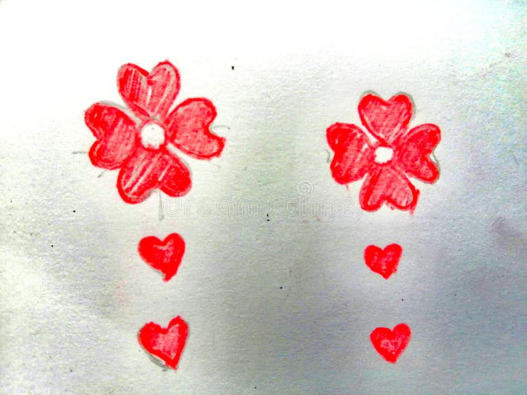 Hearts Array Looks Like Flower, Clip Art Stock Image - Image of flower ...