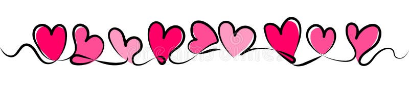 Hearts banner header stock vector. Illustration of clip - 219665850