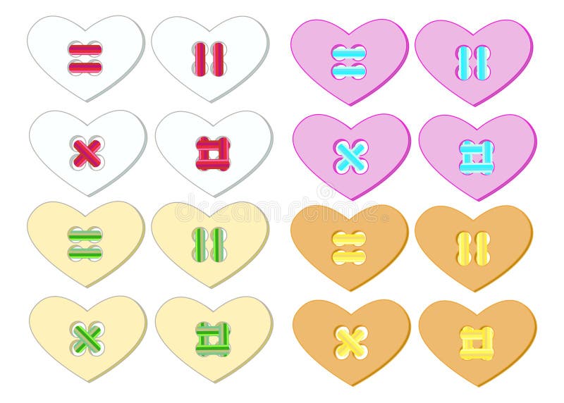 Hearts button stock vector. Illustration of valentine - 49403935