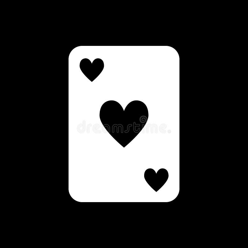 Hearts Card Line Icon. Playing Card Vector Illustration Isolated on ...