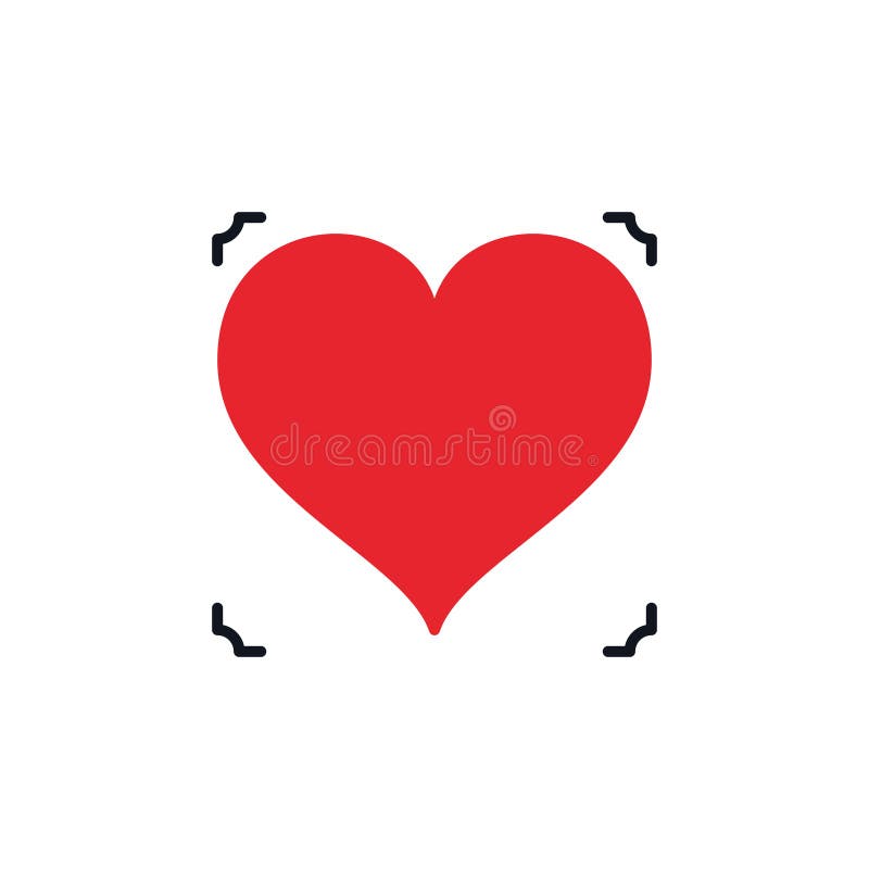 Hearts Card Suit Concept Vector Simple Red Solid Icon or Sign Stock ...
