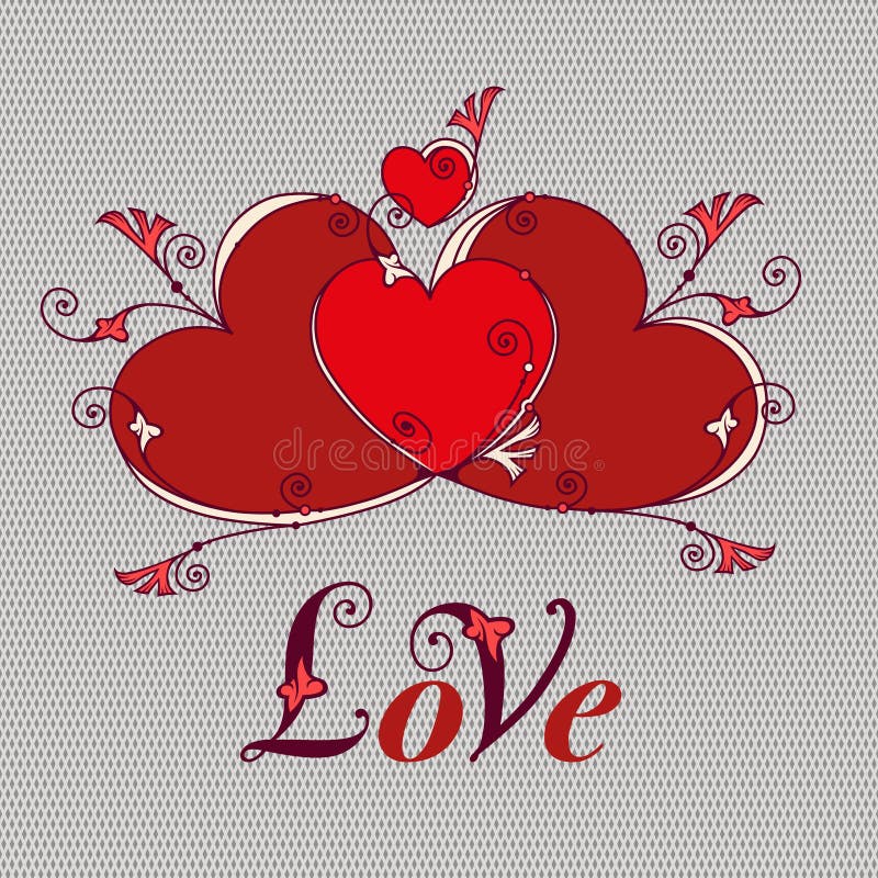 Hearts for Design. Valentines Day, Love Message Stock Vector ...