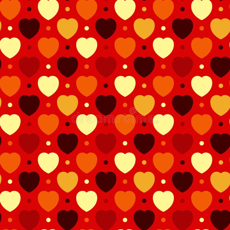 Hearts and Dots stock illustration. Illustration of dots - 207119602